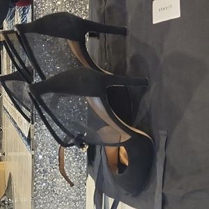 Silvia Rossini | Shoes | Silvia Rossini Black Open Toe Suede Pumps ...